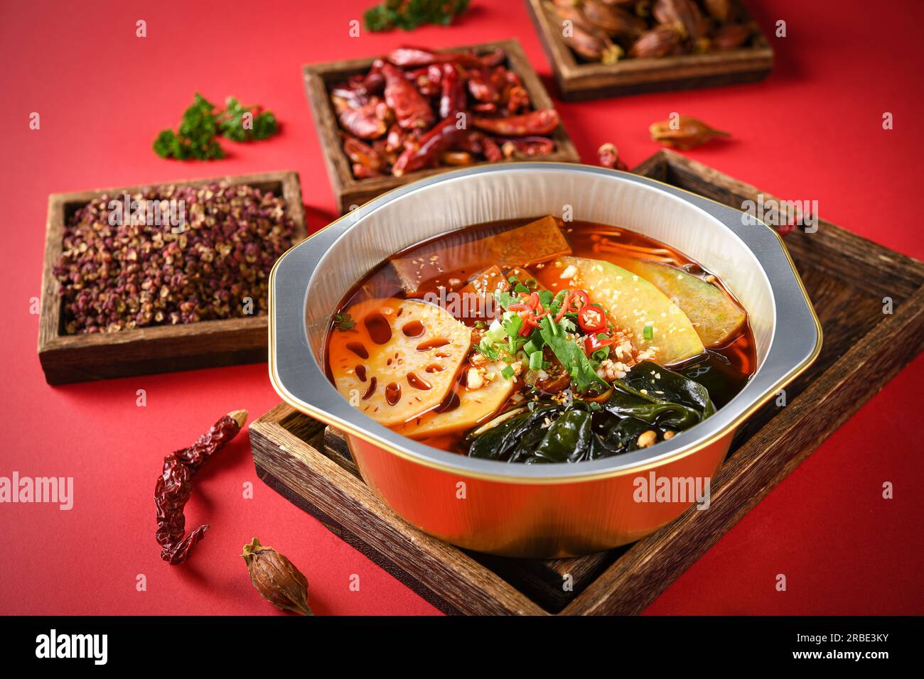 Take away hot pot combo, sweet garlic, and beef slices. It’s very ...