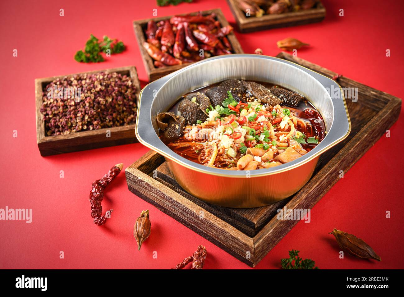 Take away hot pot combo, sweet garlic, and beef slices. It’s very ...