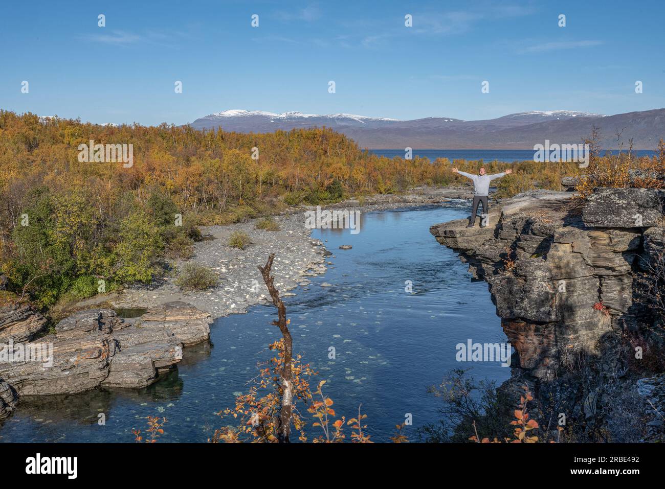 Autum Abisko Canyon River Abiskojakka National Park, Norrbottens ...