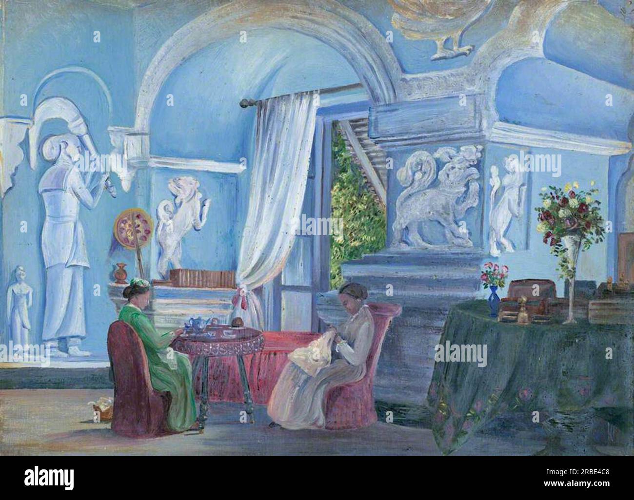 In the Old Palace, Kandy, Ceylon (Sri Lanka) 1880 by Marianne North ...