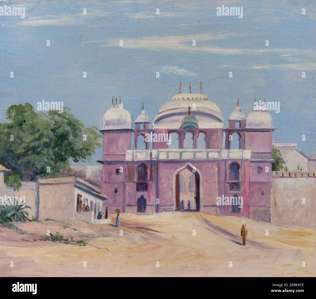 Gate of Rajah's Palace, Benares, India 1880 by Marianne North Stock ...