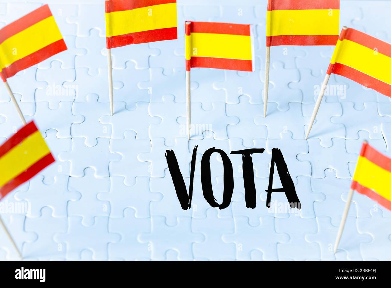 Elections in Spain, The concept of the Spanish flag and the inscription ...