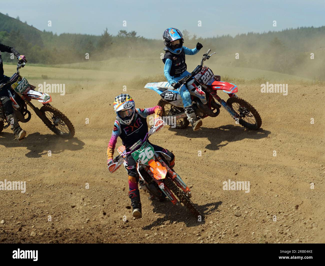 Rhynie Motocross Track, Aberdeenshire, 8th July 2023, Riders taking ...