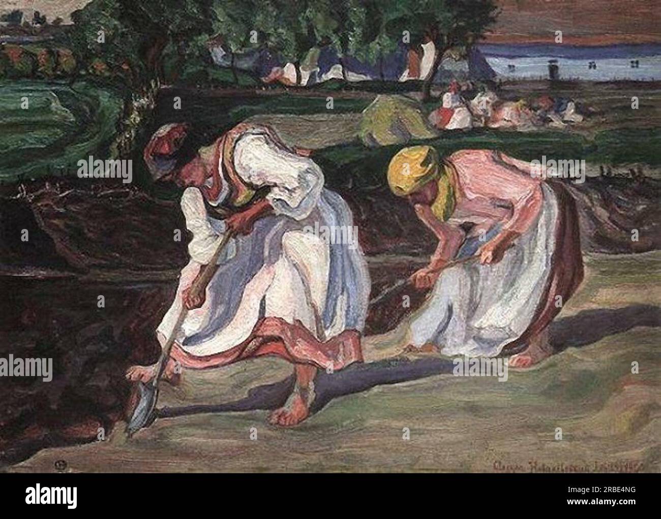 Digging at the vegetable garden 1920; Ukraine by Oleksa Novakivskyi ...