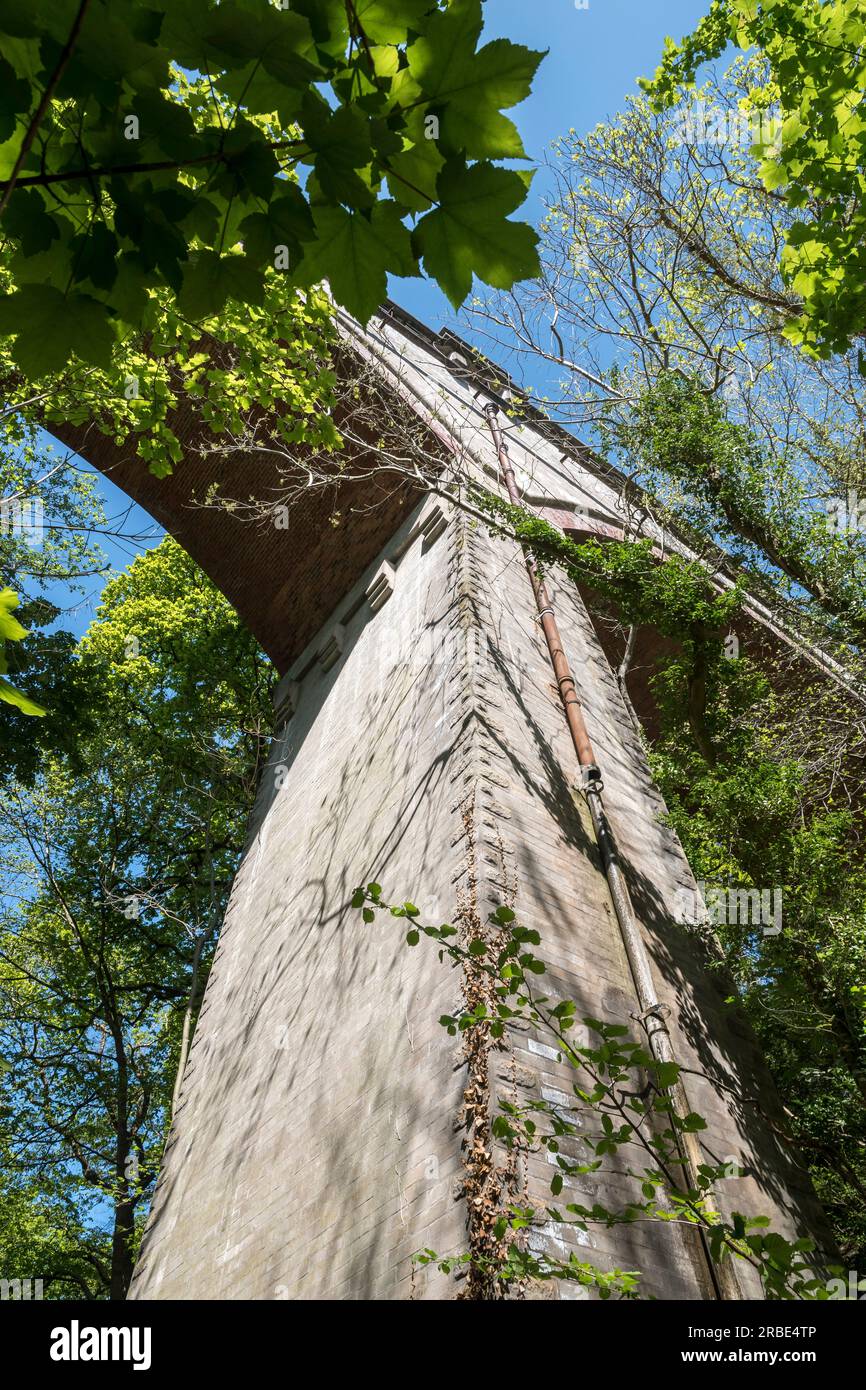 A bridge built to cross Gele gorge in June 1925 to access Abergele ...
