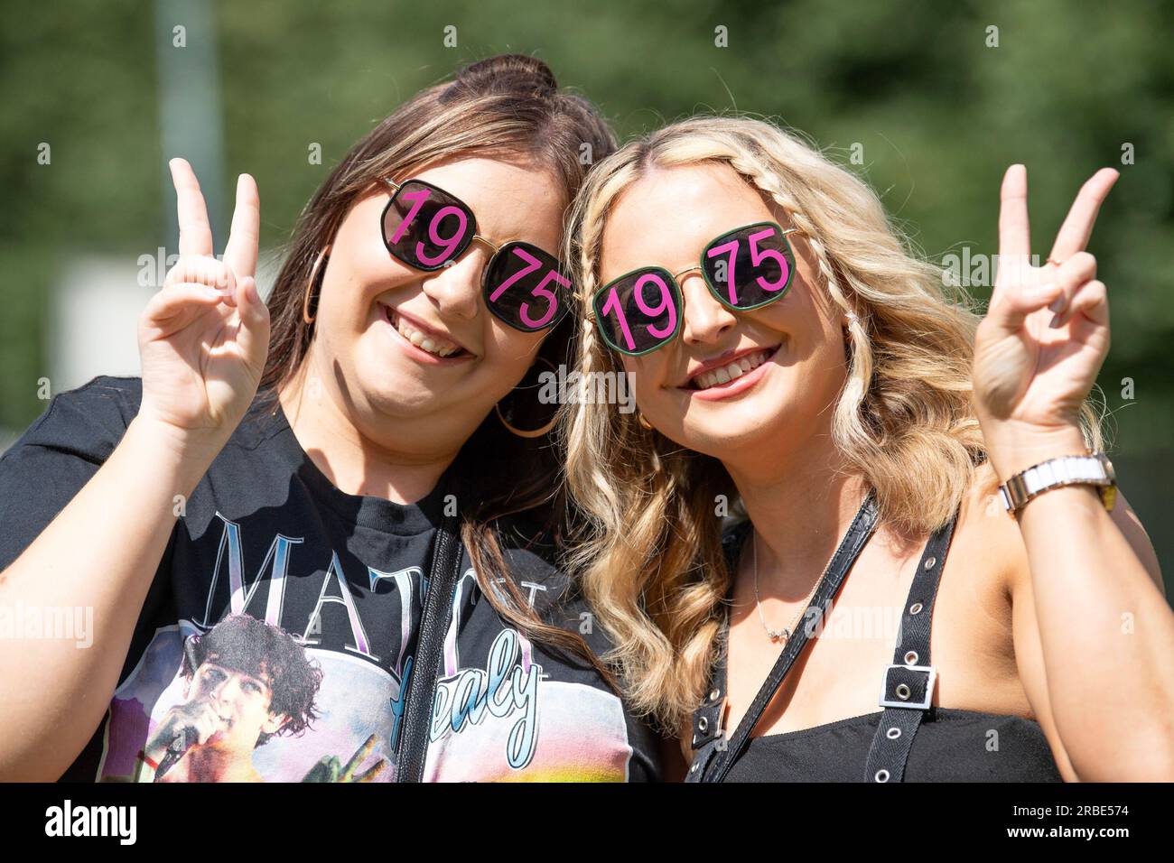 Festival goers arrive at the Trnsmt Festival at Glasgow Green in ...