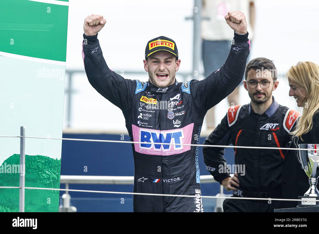 MARTINS Victor (fra), ART Grand Prix, Dallara F2, portrait podium ...