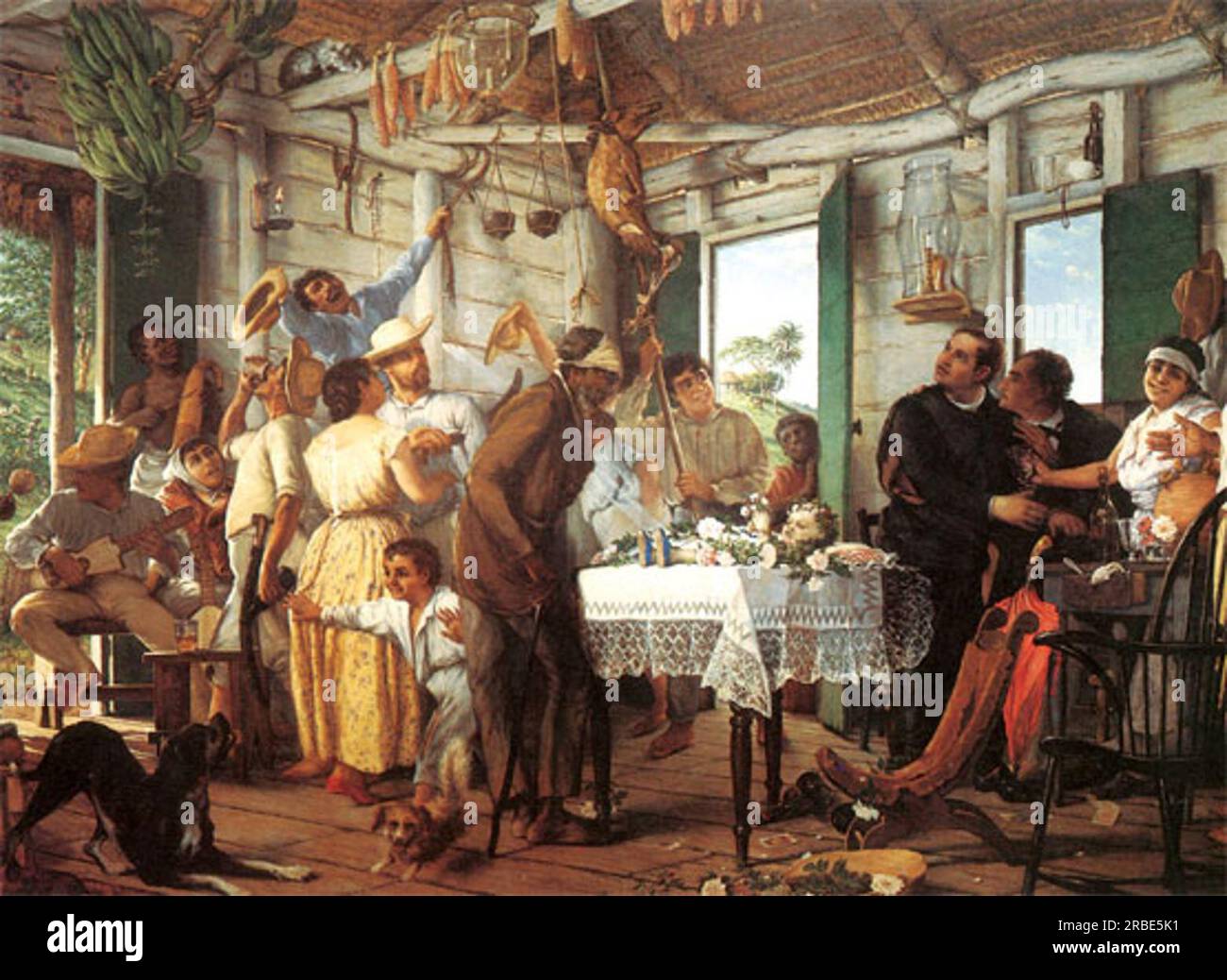 The Wake 1893 by Francisco Oller Stock Photo - Alamy