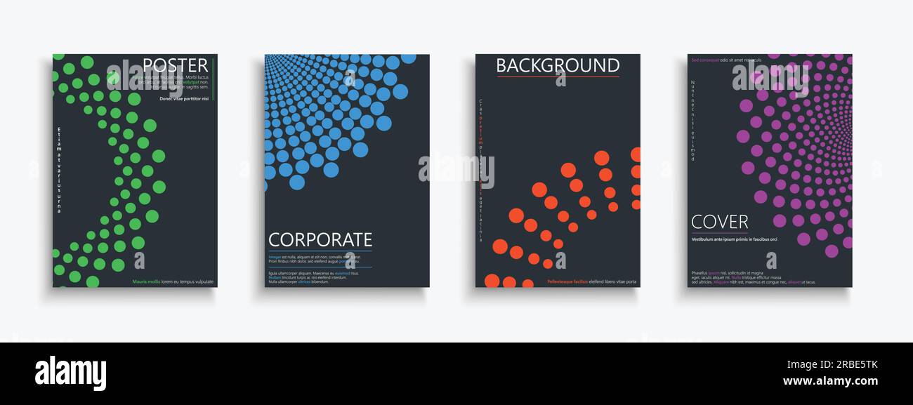 Set of abstract creative color covers, templates, backgrounds, placards ...