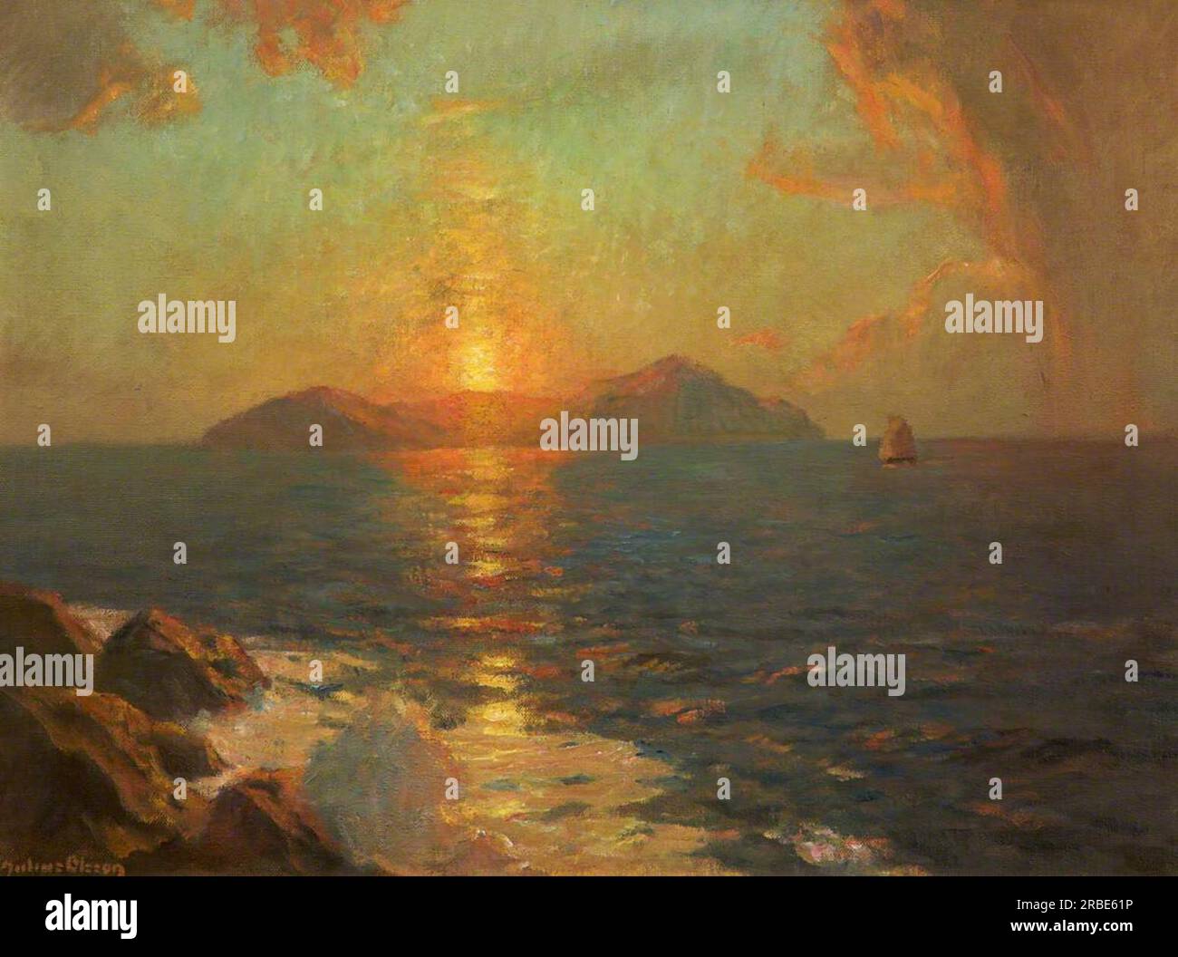 Rum from Eigg, Inner Hebrides by Albert Julius Olsson Stock Photo - Alamy