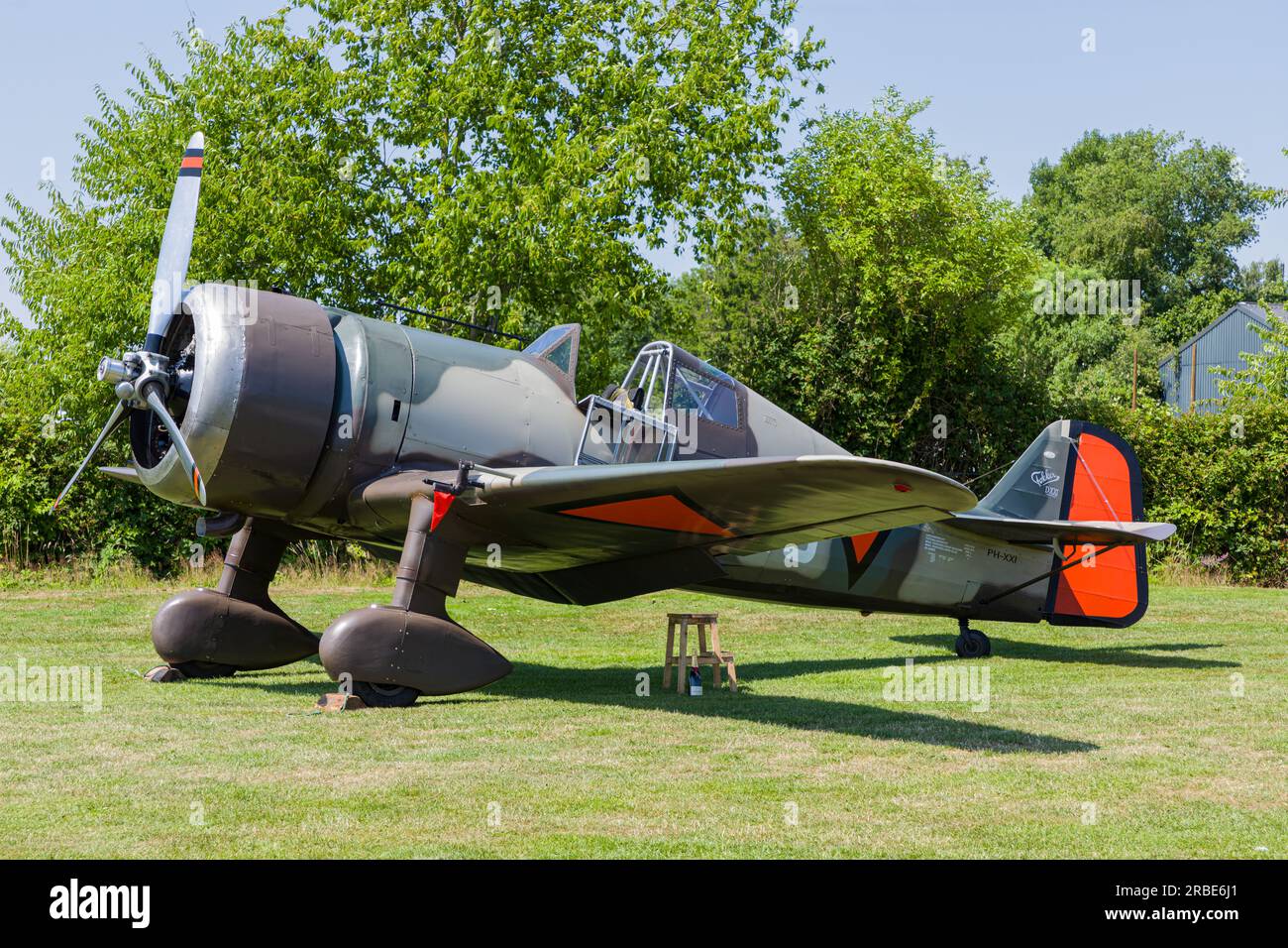 Hoogeveen, Netherlands JUL 8 2023: World war two vintage Dutch warbird ...