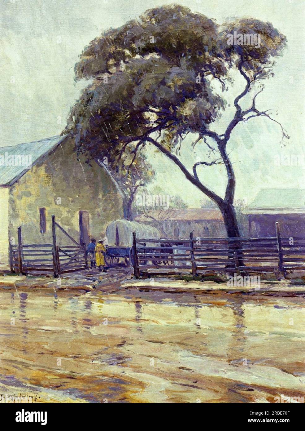 Rainy Day in Bandera by Robert Julian Onderdonk Stock Photo - Alamy