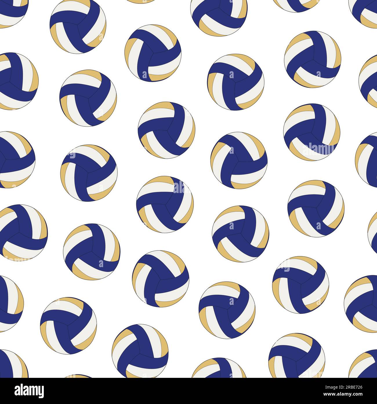 Seamless volleyball game pattern - hand drawn design. Repeatable white ...