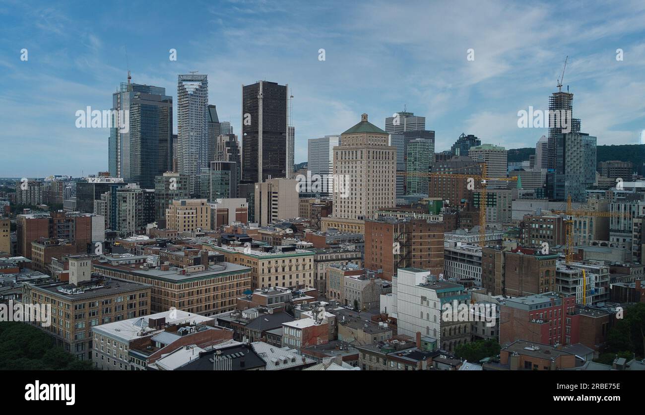 Aerial view of Montreal's downtown core Stock Photo - Alamy