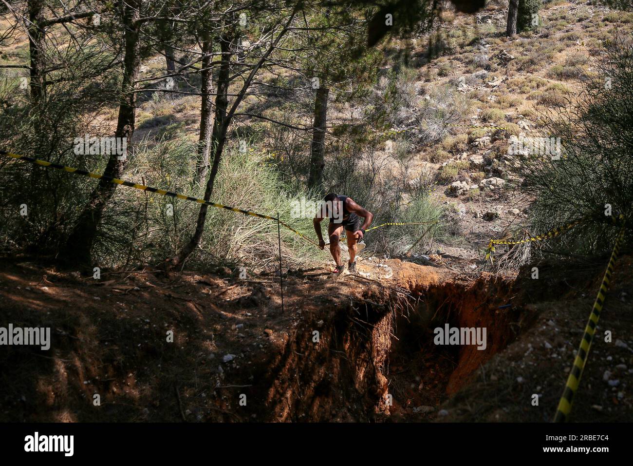 Ain Zhalta, Lebanon. 09th July, 2023. A participant takes part in the ...