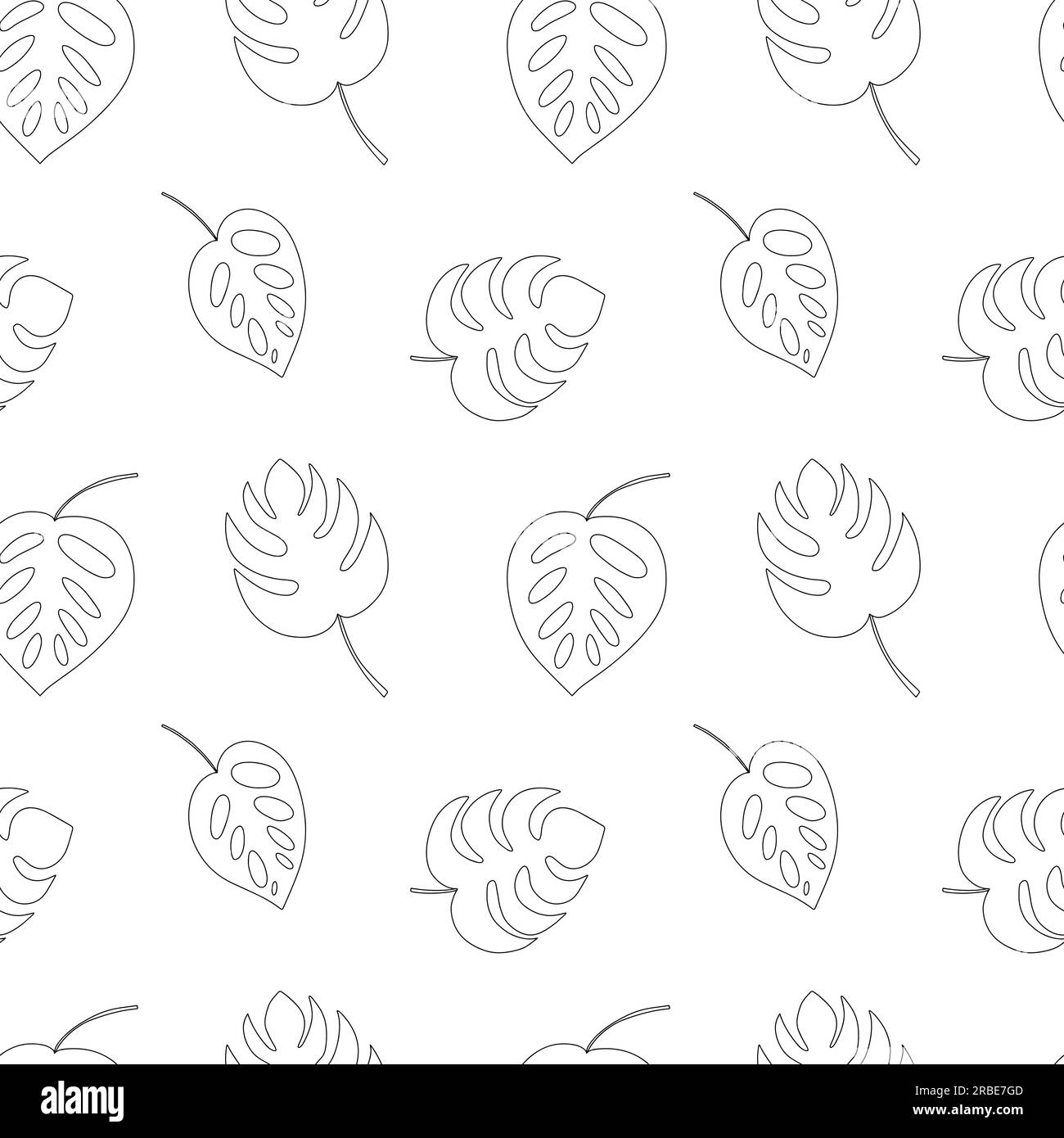 Monstera leaf seamless pattern Stock Vector Image & Art - Alamy