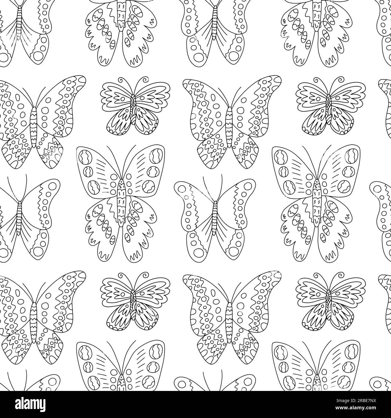 butterfly seamless pattern Stock Vector Image & Art - Alamy