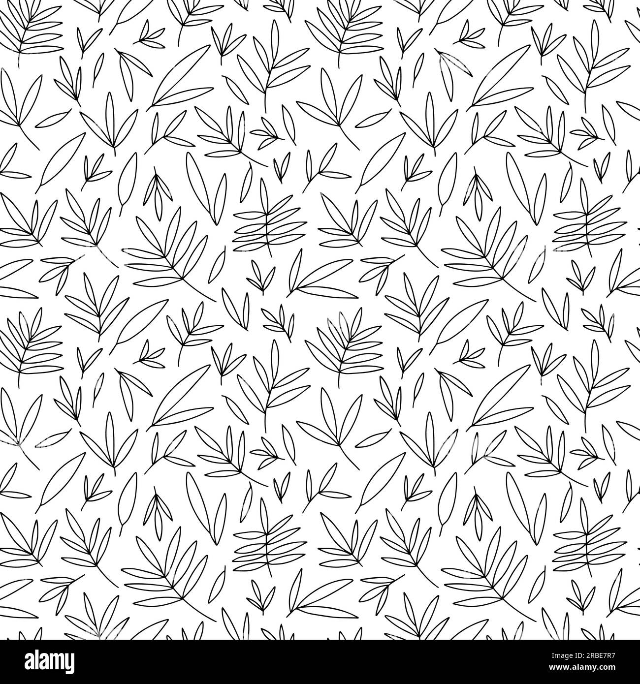 Vector leaves sketch pattern Stock Vector Image & Art - Alamy
