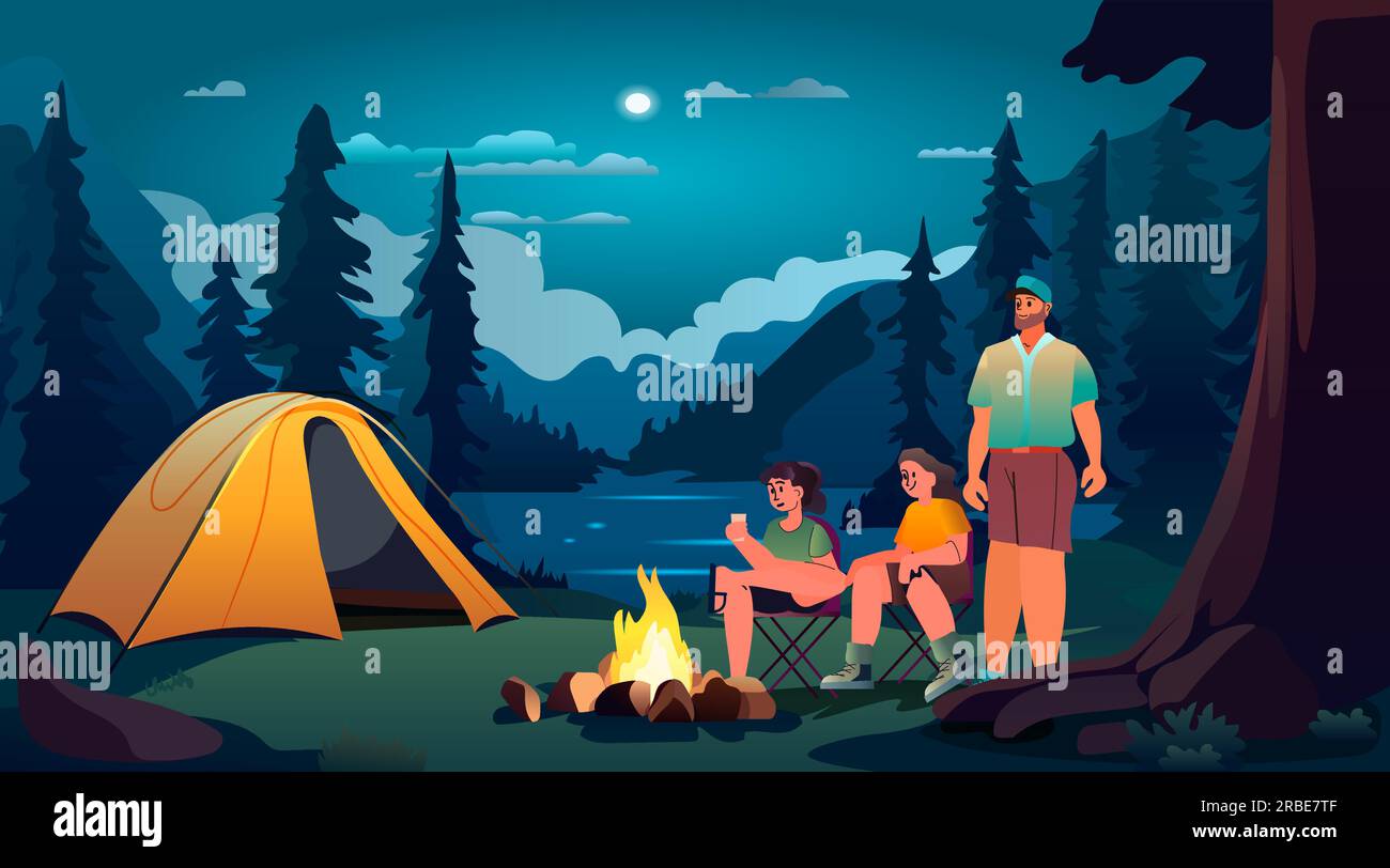 Recreation area hike Stock Vector Images - Alamy