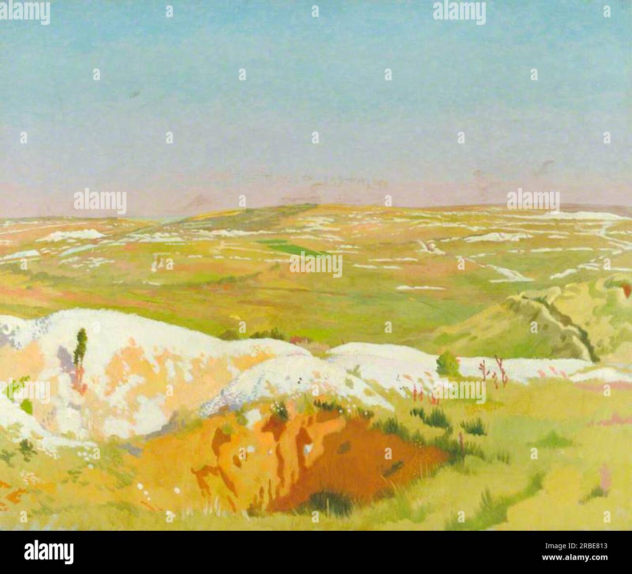 The Somme- A Clear Day; View from the British Trenches opposite La ...