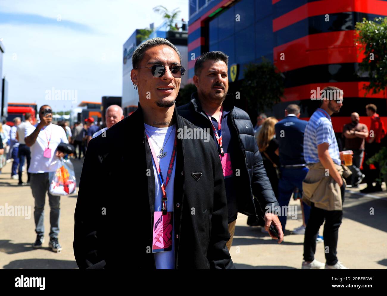 Manchester United's Antony arrives ahead of the British Grand Prix 2023 ...