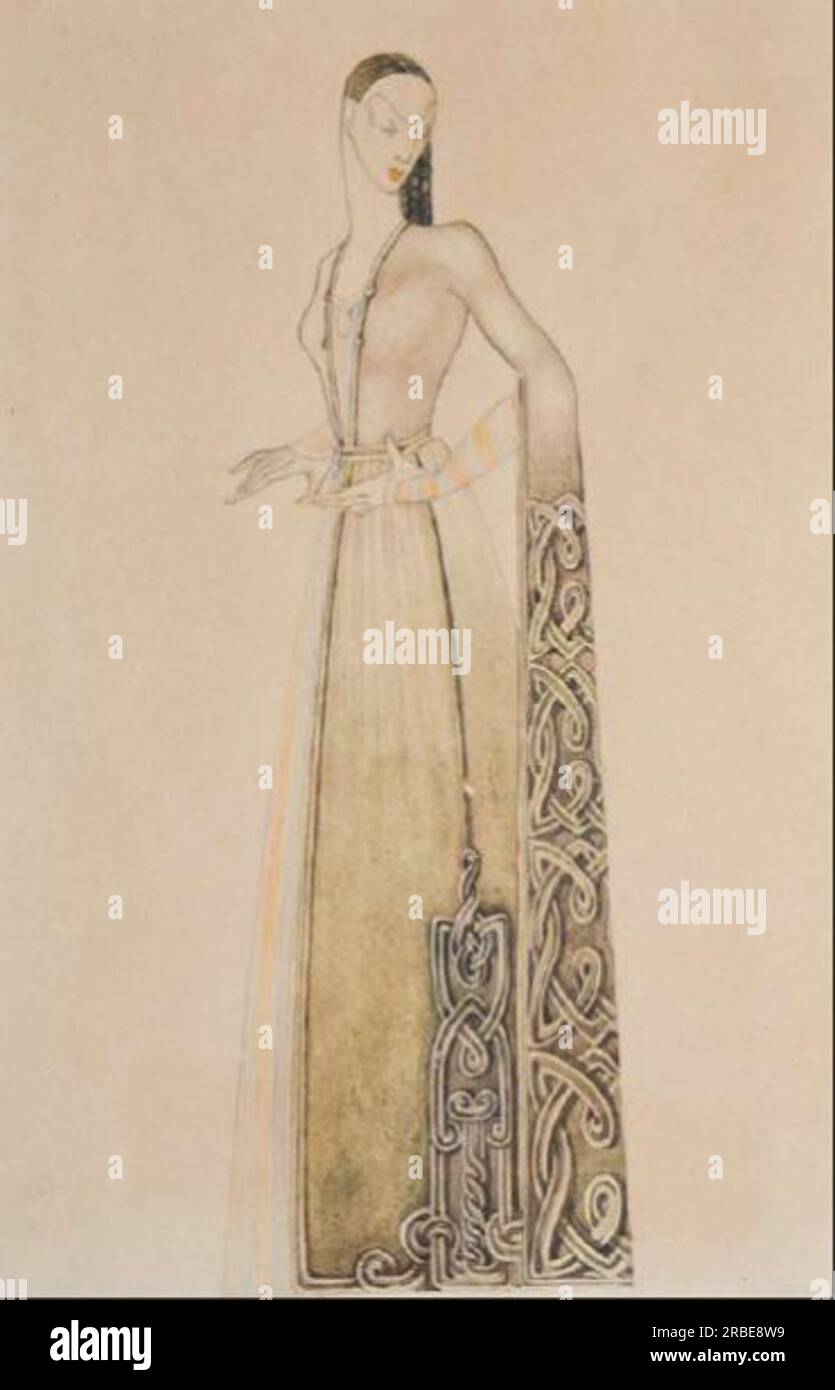 Georgian costume 1930 by Petre Otskheli Stock Photo - Alamy