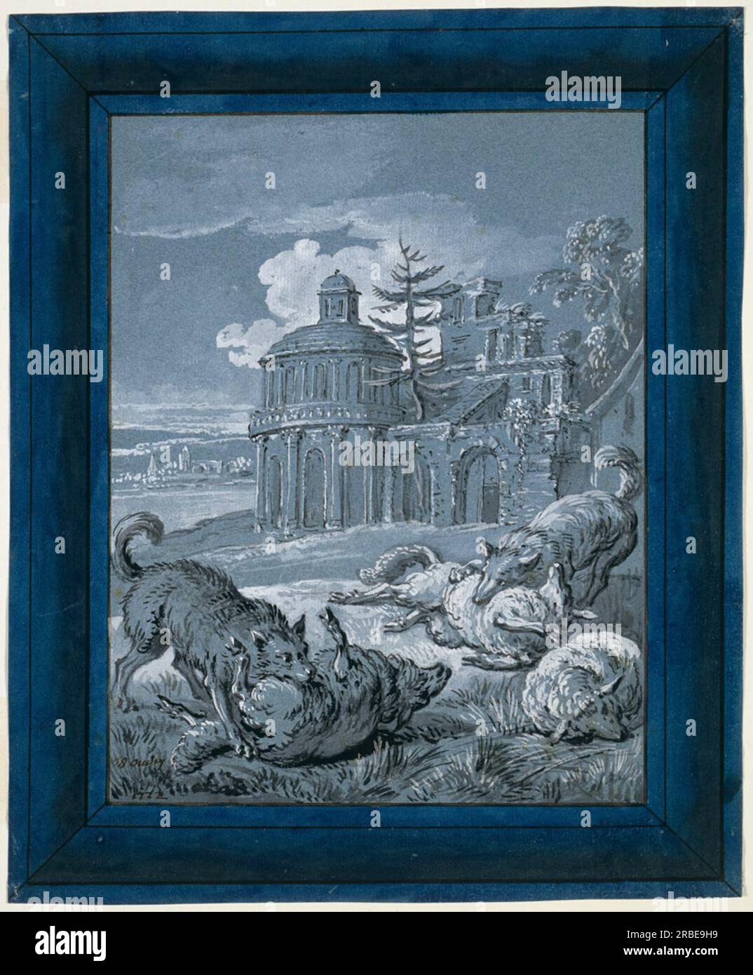 Wolves Attacking Sheep by Jean-Baptiste Oudry Stock Photo - Alamy