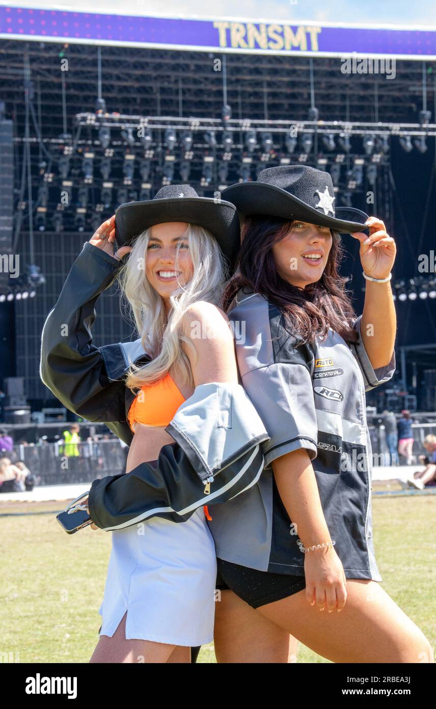 Festival goers arrive at the TRNSMT Festival at Glasgow Green in ...