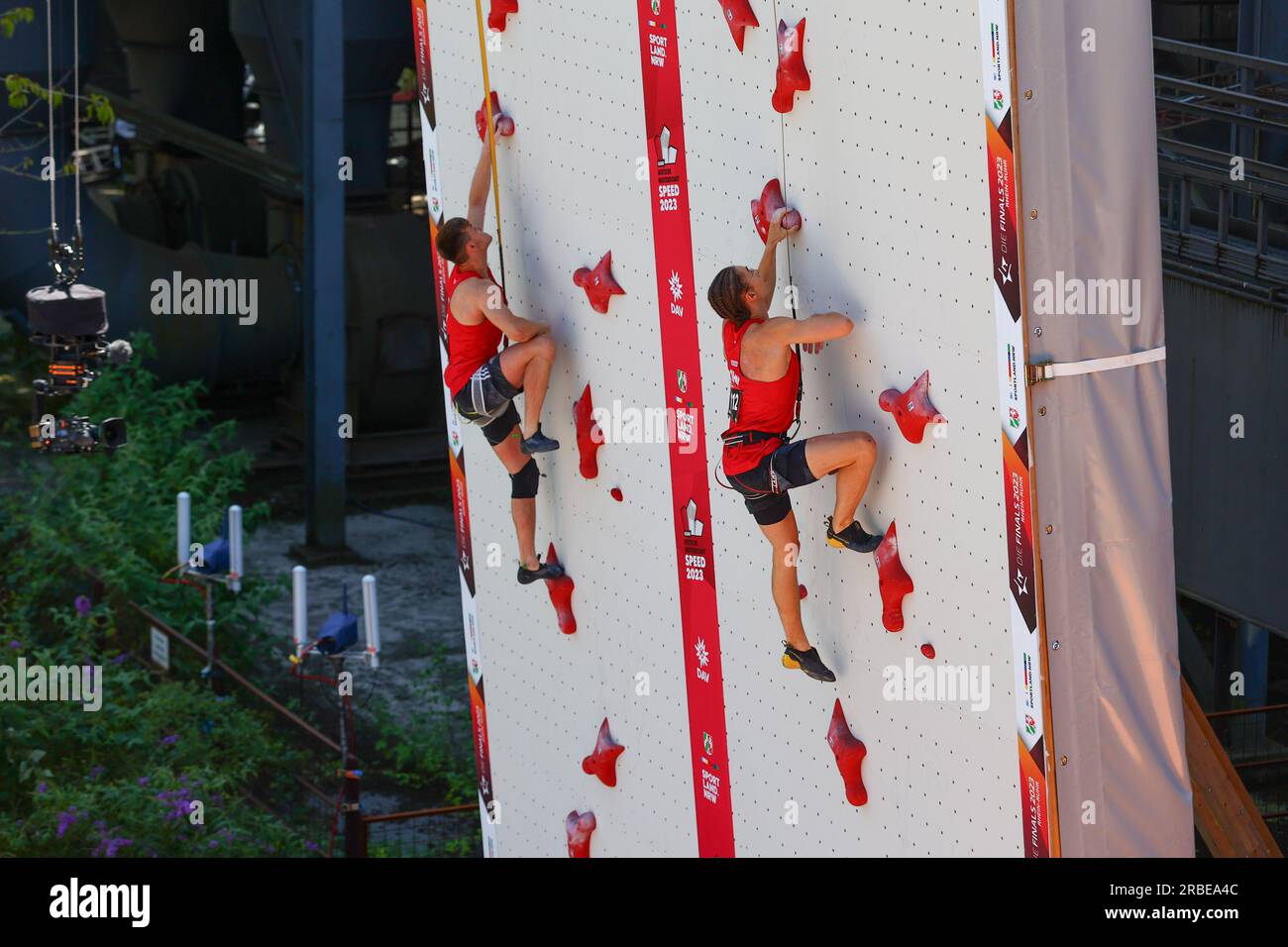 Duisburg, Germany, 08.07.2023: Speed Climbing. German Championships ...