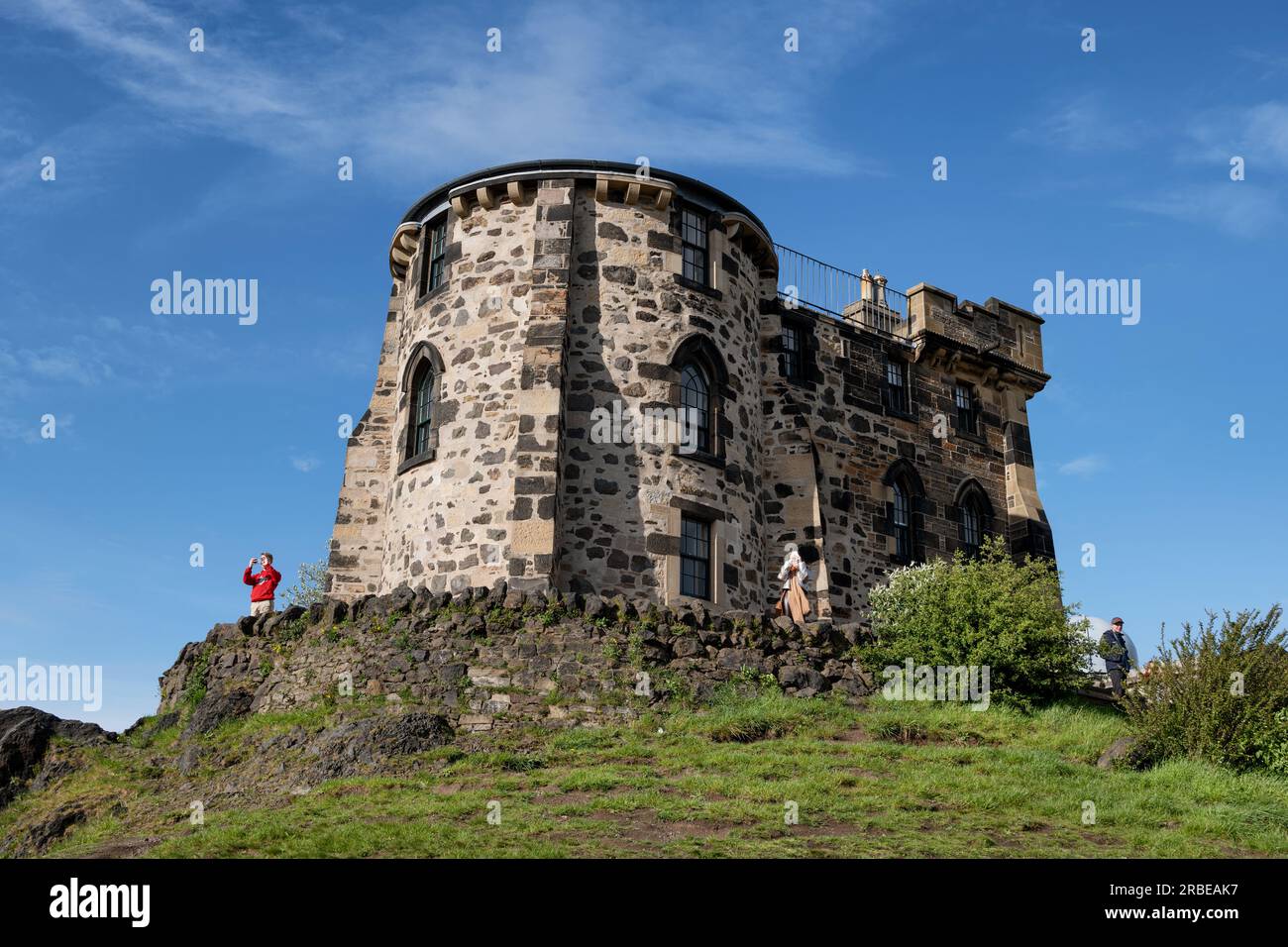 Observatory House Gothic Tower of City Observatory on Calton Hill in ...