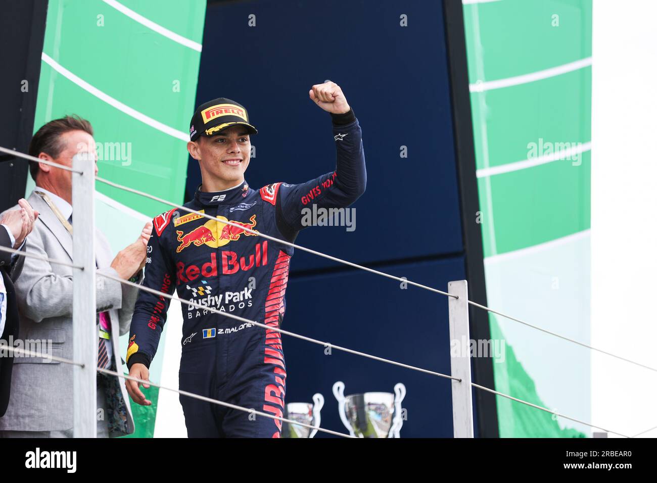 podium MALONEY Zane (bb), Rodin Carlin, Dallara F2, portrait during the ...