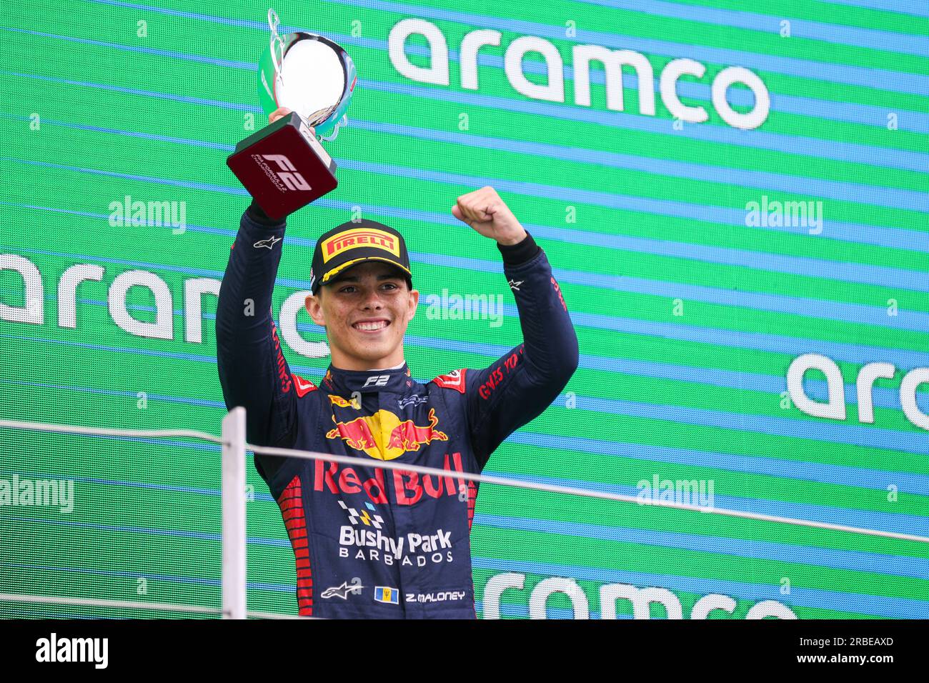podium MALONEY Zane (bb), Rodin Carlin, Dallara F2, portrait during the ...