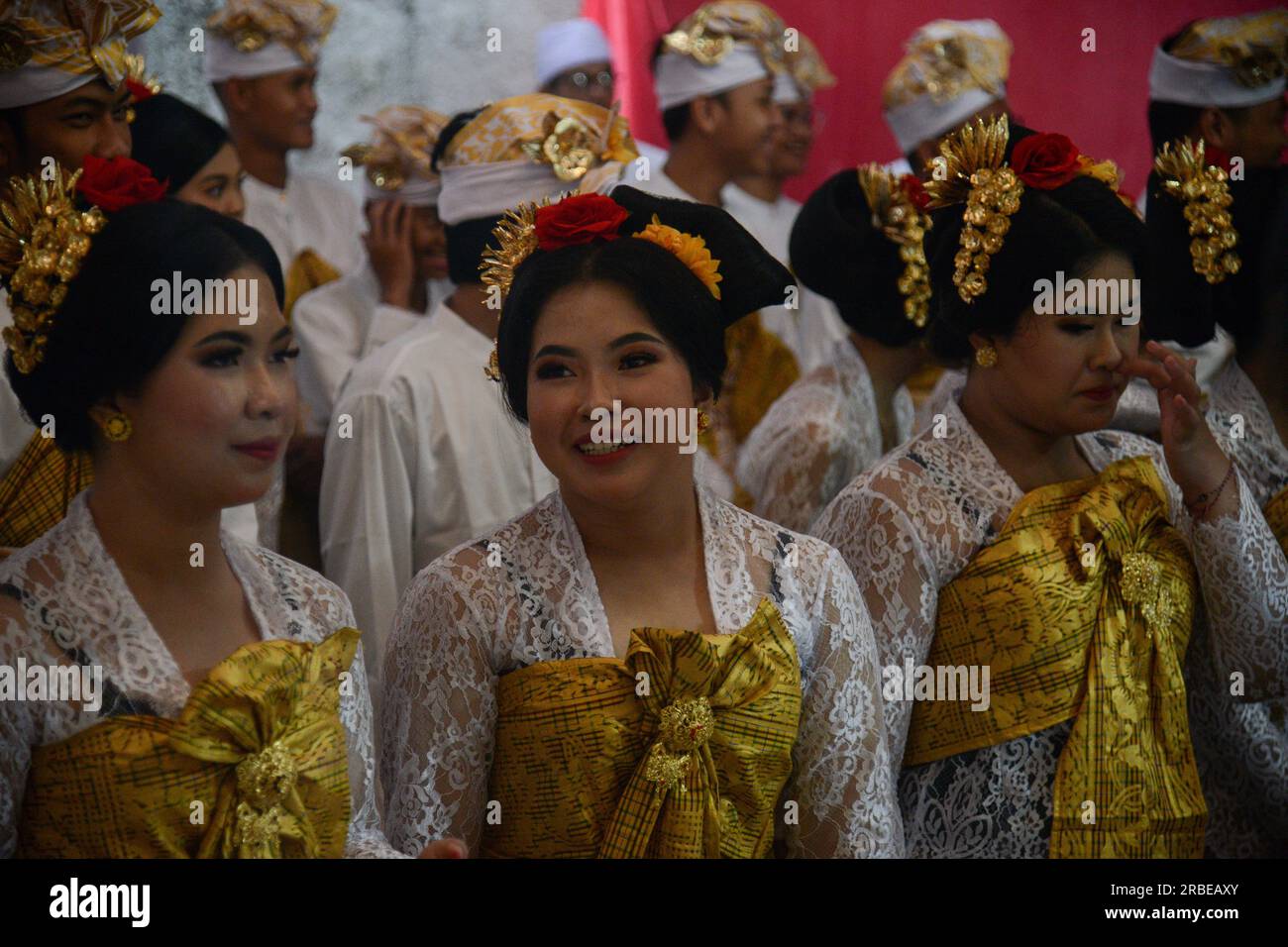 Bogor, West Java, Indonesia. 9th July, 2023. Balinese teenagers take ...