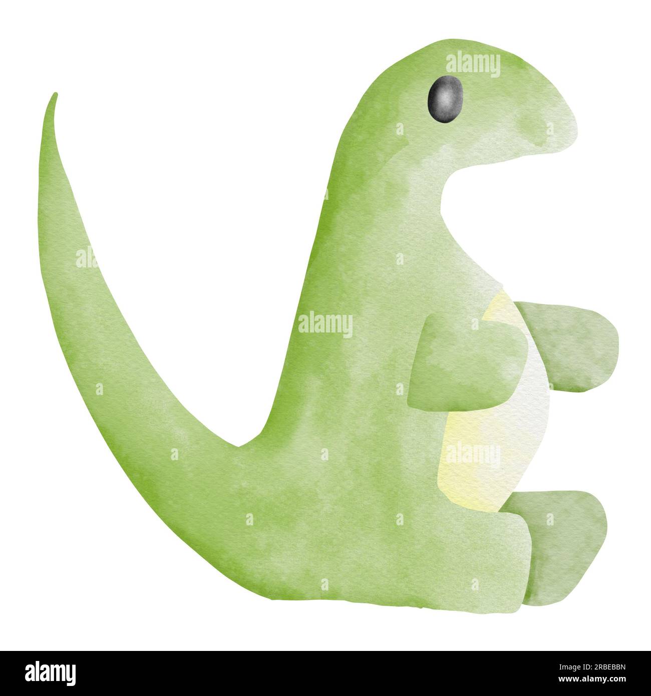 Watercolorl hand drawing in cute dinosaur shape Stock Photo - Alamy