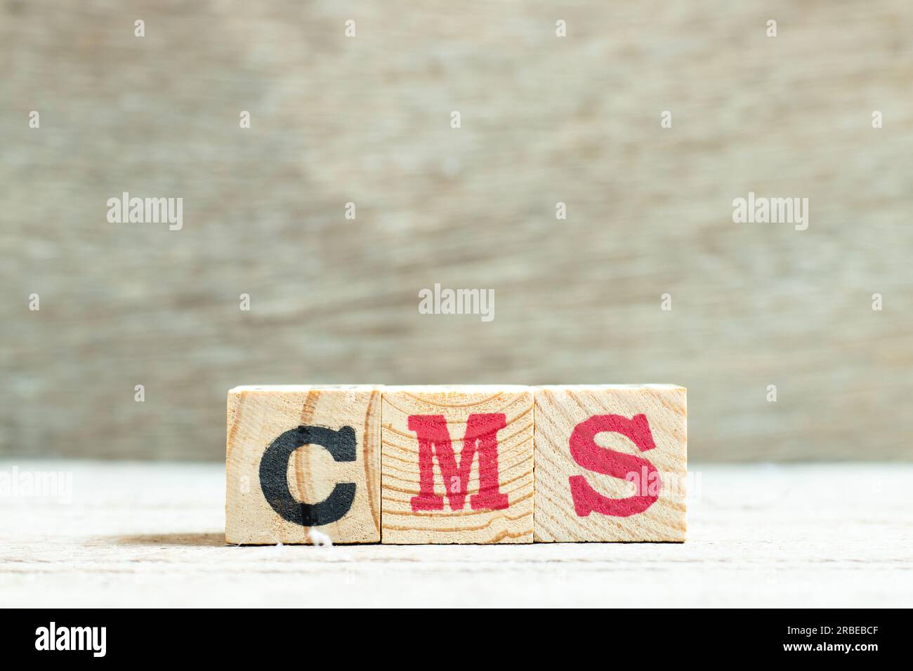 Alphabet letter in word CMS (Abbreviation of Content management system ...