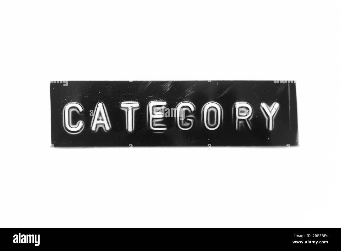 Black color banner that have embossed letter with word category on ...