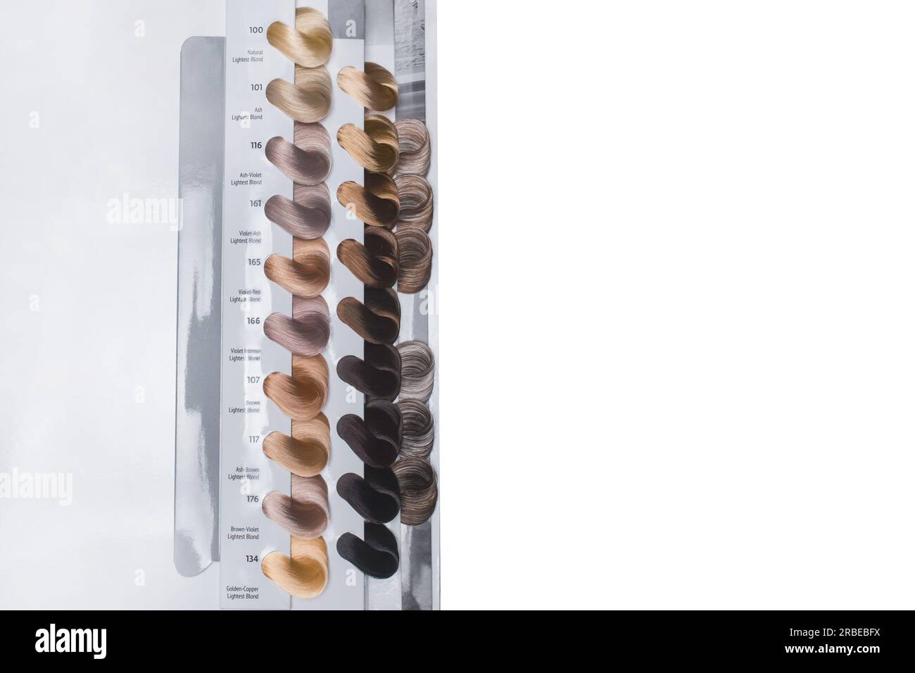 Miscellaneous various samples color palette dye coloring hair shade on ...