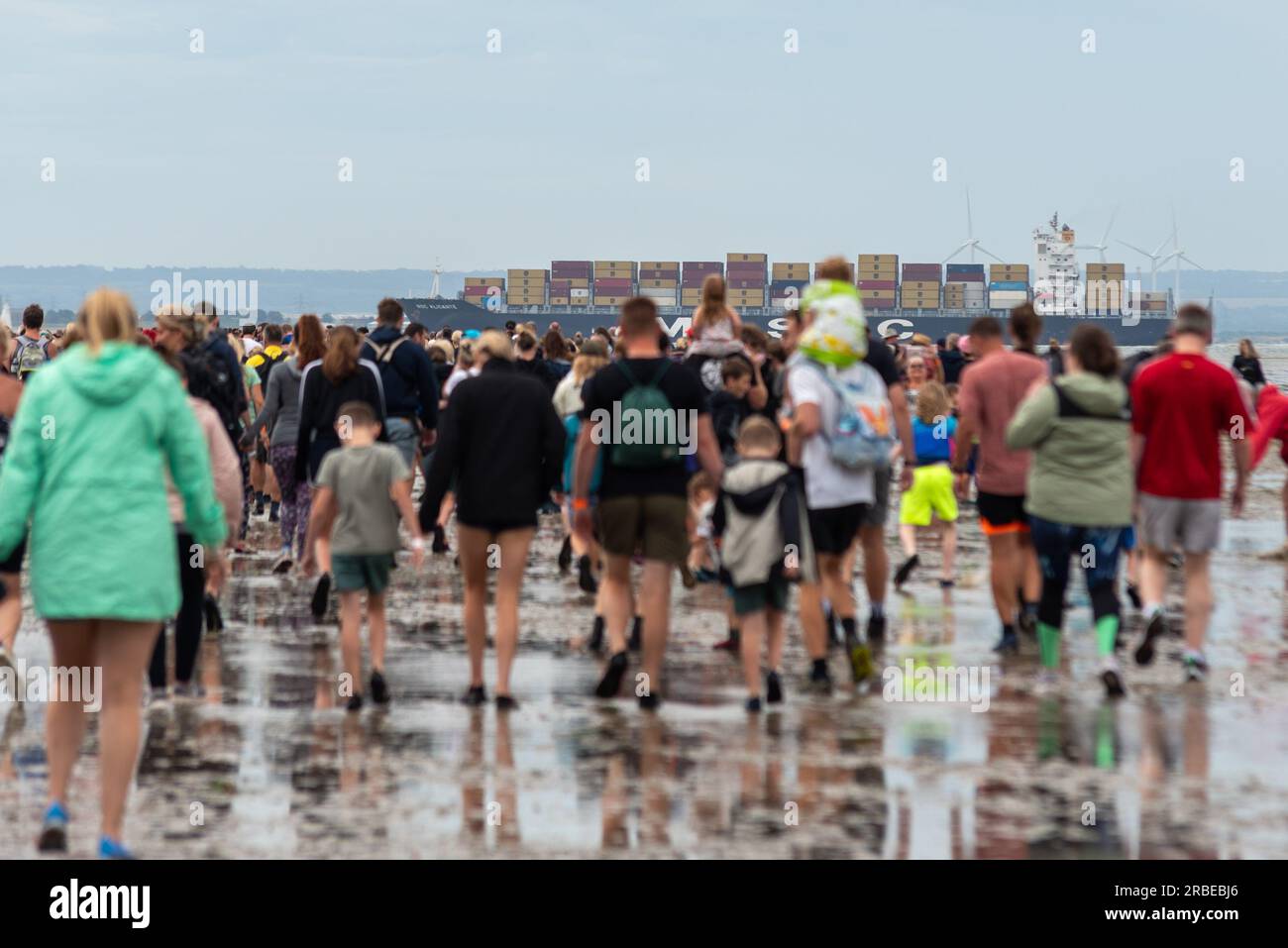 Thorpe Bay, Essex, UK. 9th Jul, 2023. A section of the WWII D-Day ...
