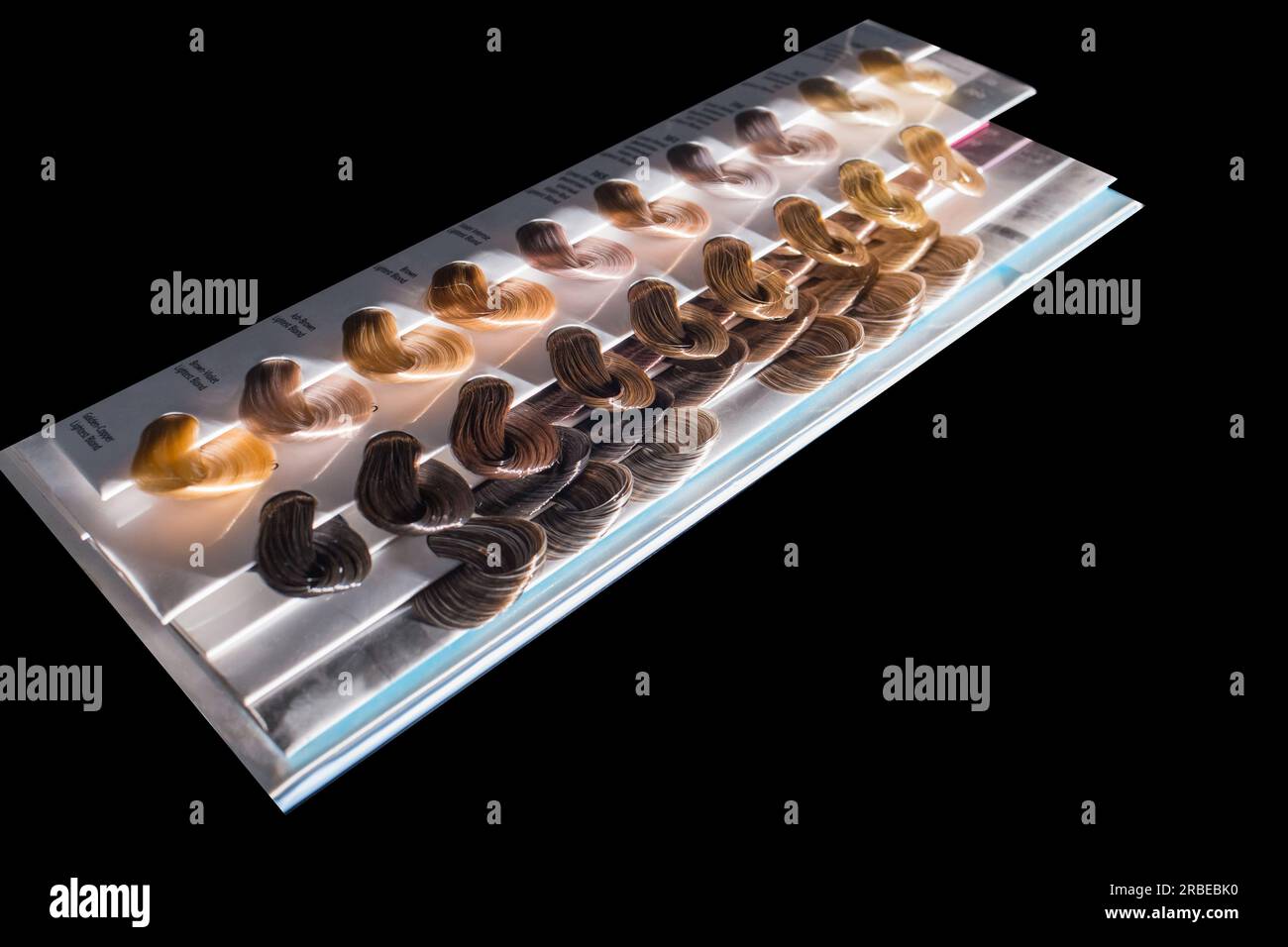 Miscellaneous various samples color palette dye coloring hair shade ...