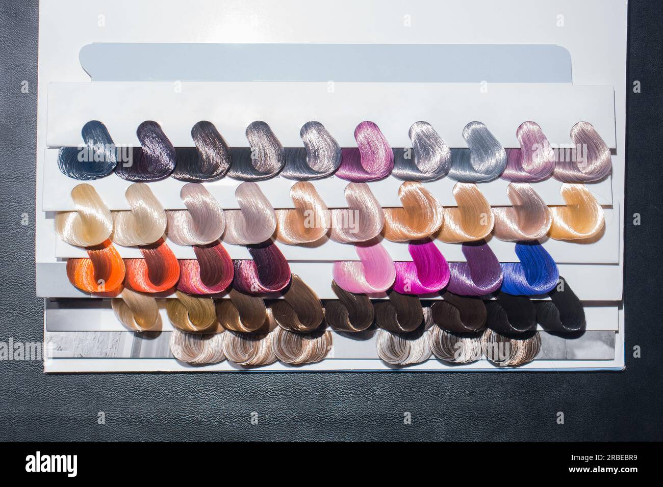 Miscellaneous various samples color palette dye coloring hair shade ...