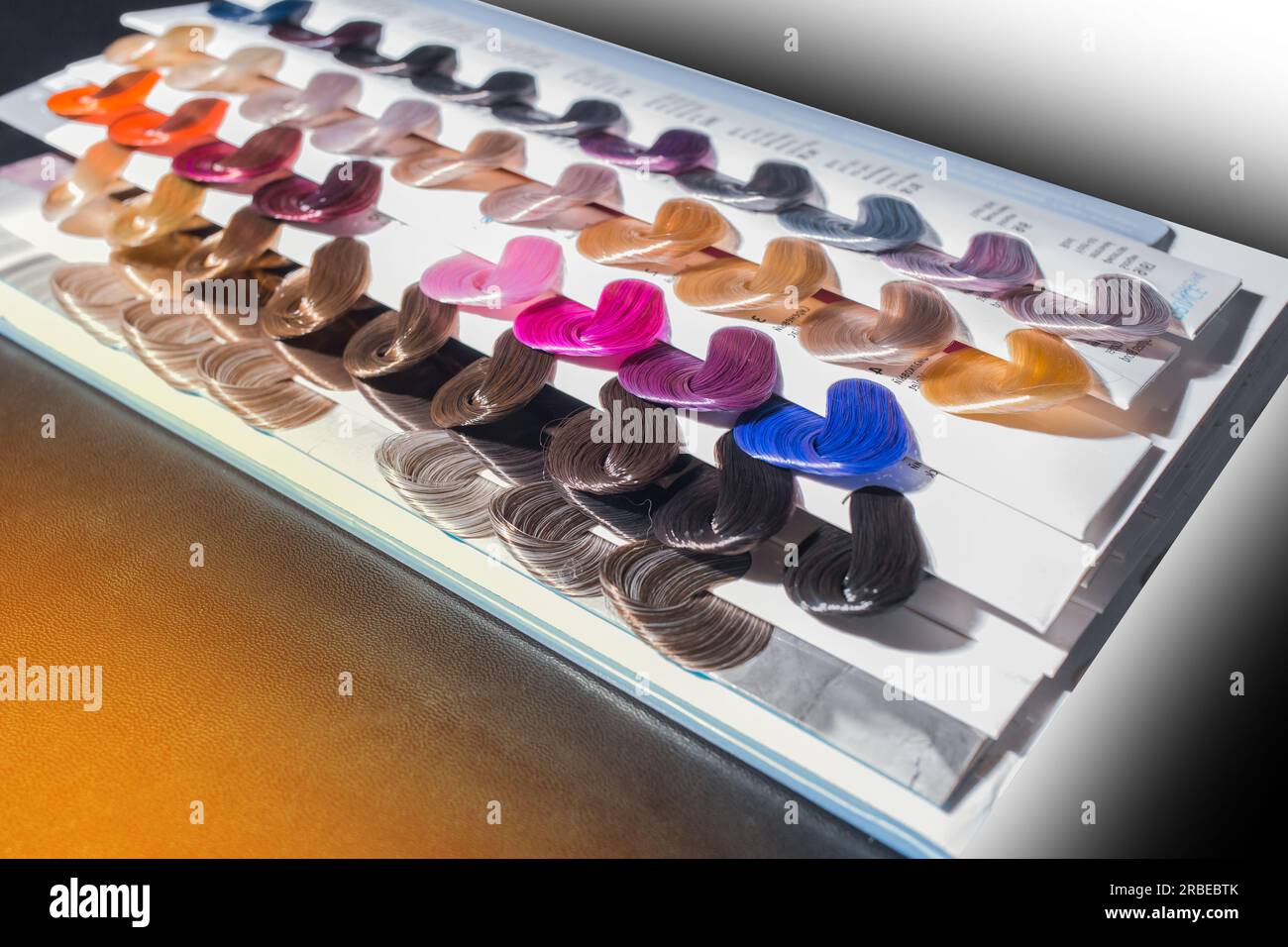 Miscellaneous various samples color palette dye coloring hair shade ...