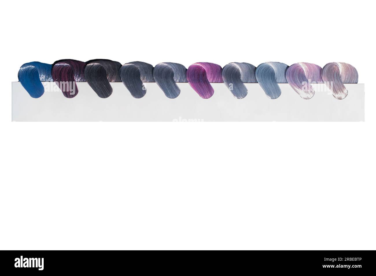 Miscellaneous various samples color palette dye coloring hair shade ...