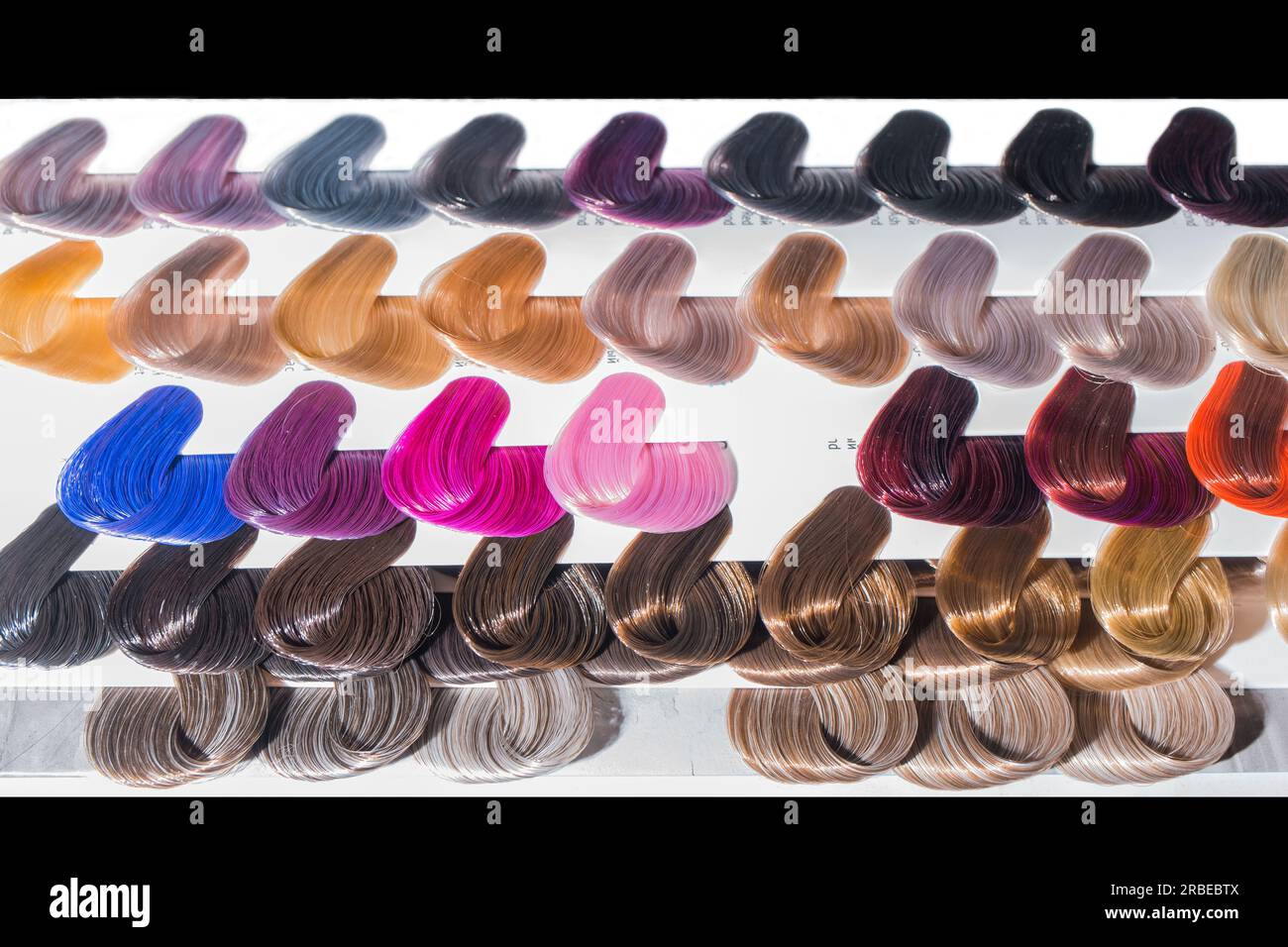 Miscellaneous various samples color palette dye coloring hair shade ...