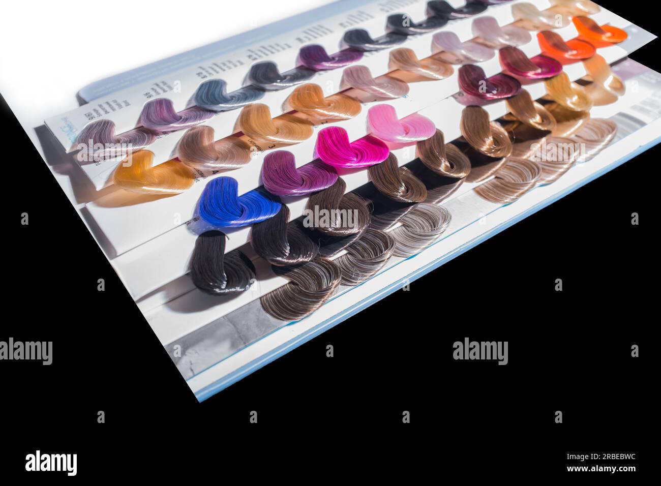 Miscellaneous various samples color palette dye coloring hair shade ...