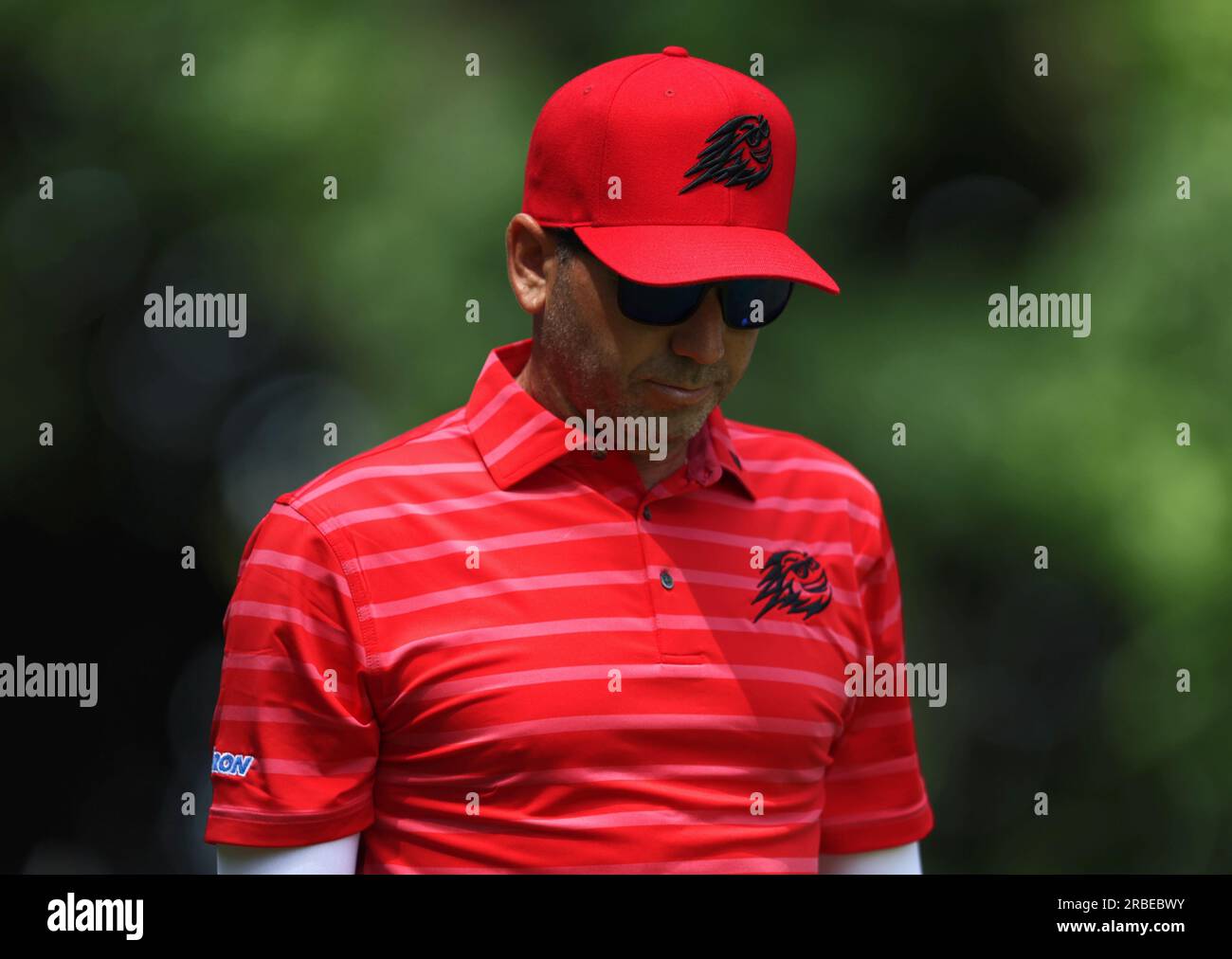 Fireball's GC's Sergio Garcia reacts on the 5th during day three of the ...