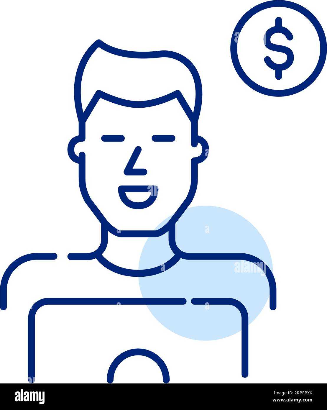 Entrepreneur looking laptop screen working Stock Vector Images - Alamy