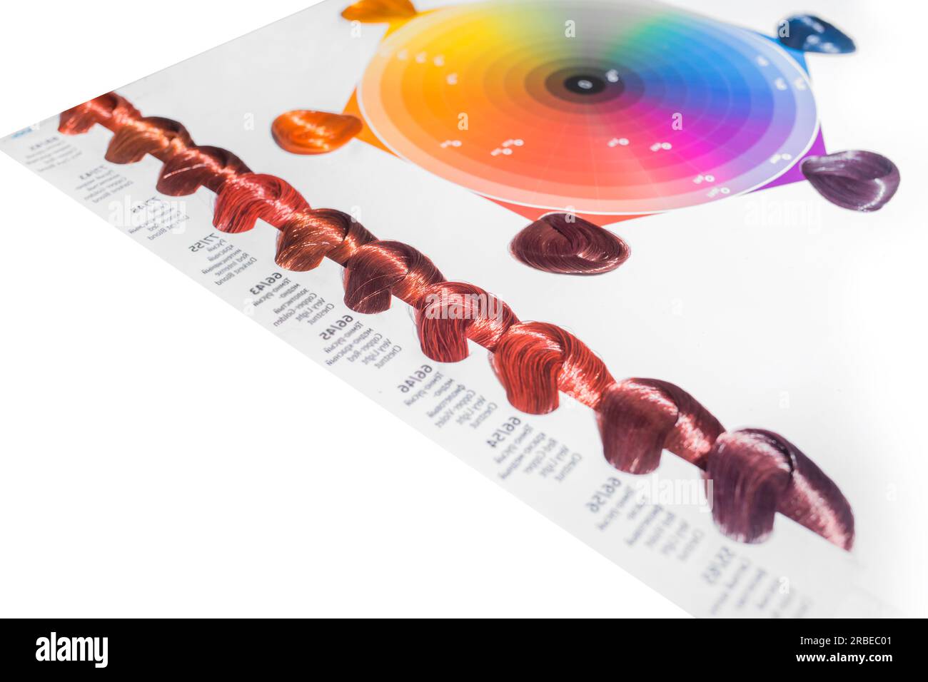 Miscellaneous various samples color palette dye coloring hair shade ...