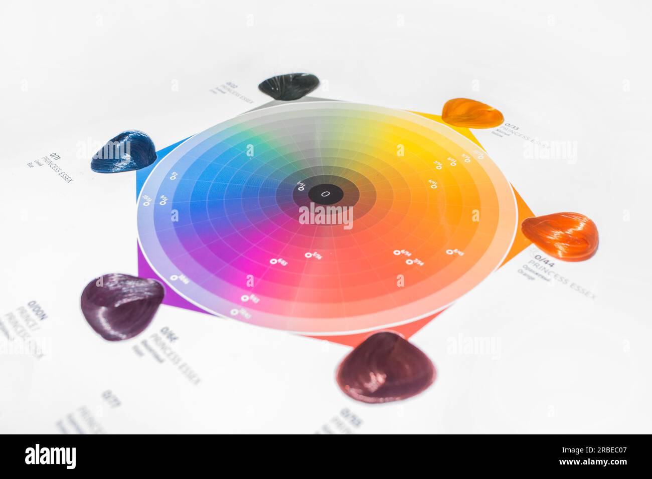 Miscellaneous various samples color palette dye coloring hair shade ...