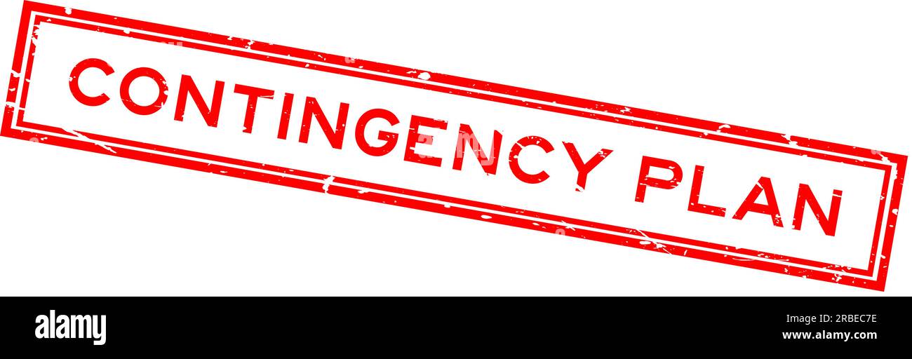 Grunge red contingency plan word square rubber seal stamp on white background Stock Vector Image ...
