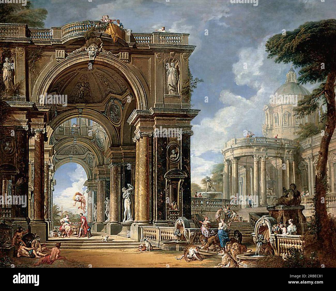 Hermes Rescues Odysseus from Circe 1718 by Giovanni Paolo Panini Stock Photo - Alamy